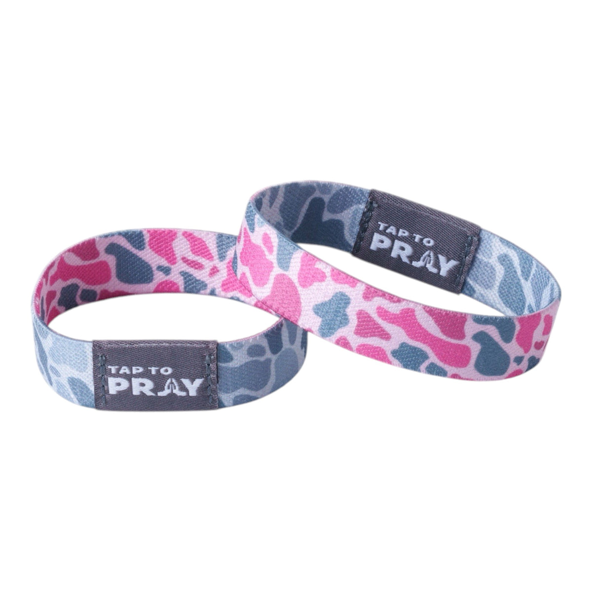 Tap To Pray® Wristband – River Rock Camo - Pink & Ash — VERSIBLE