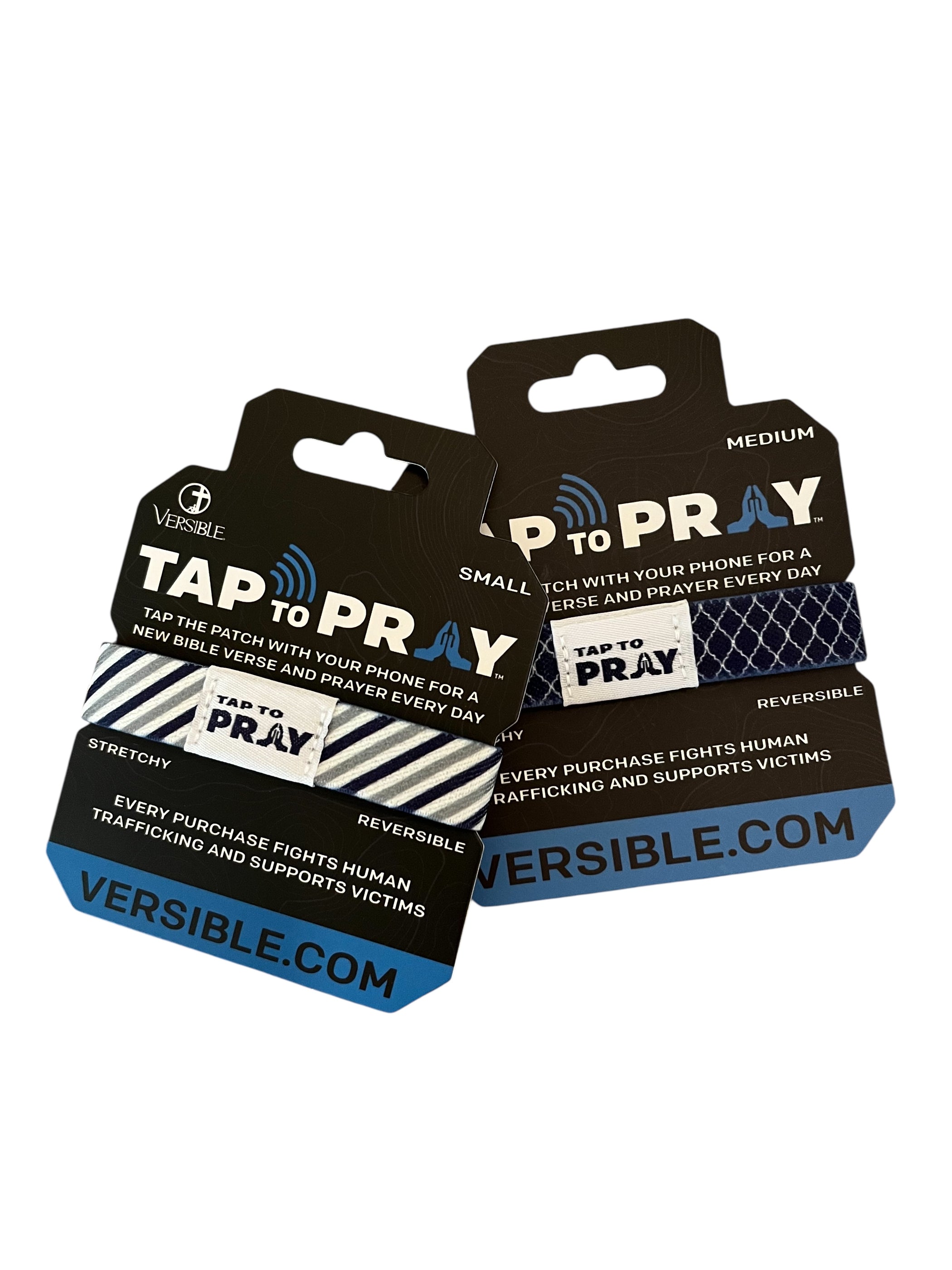 Tap To Pray™ Wristbands - Graphite & Ink — VERSIBLE